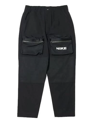 Nike Cargo Logo Casual Sports Long Pants - Black