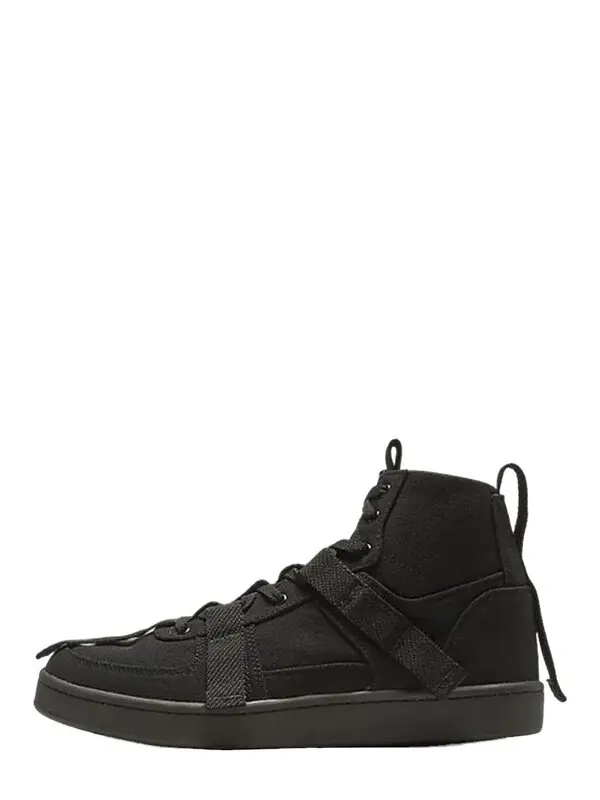 Onitsuka Tiger High Top Lace Up Sneakers With Strap Detail - Black