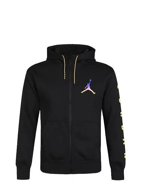 JORDAN Athletic Fleece Lined Hooded Jacket - Black