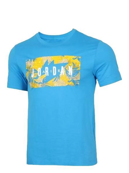Nike As J Poolside Floral Crew Equator - Blue