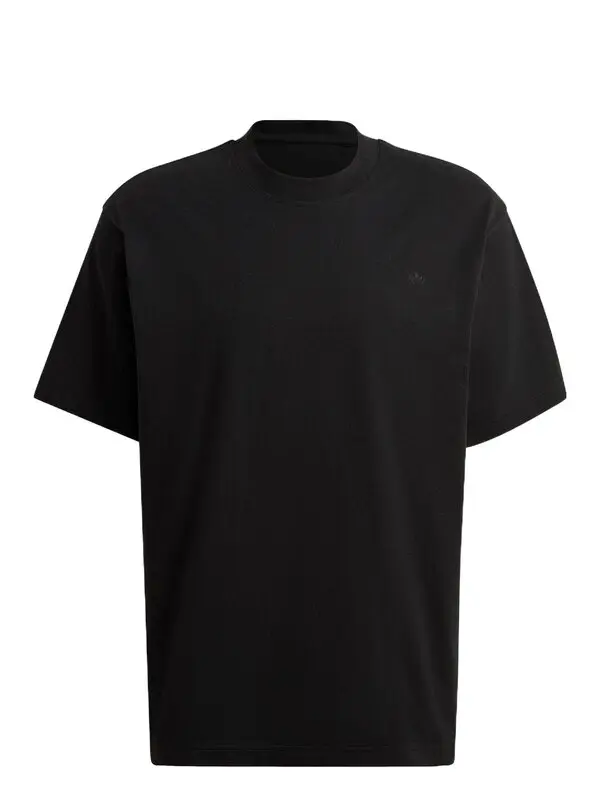 Adidas Solid Color Round Neck Pullover Short Sleeve Casual Black T-shirt - Multi-color