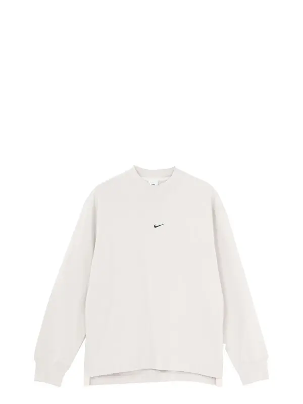 Nike Logo Pattern Loose Round Neck Long Sleeve T-shirt - Default Color