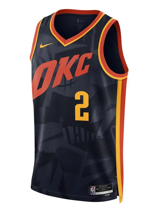 Nike Dri-fit Nba Swingman Jersey 2023/24 City Edition Oklahoma City Thunder Shai Gilgeous-alexander - College Navy
