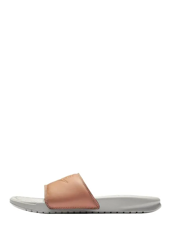 Nike Benassi Jdi Bp Vachetta Tan Slides - Pink/blue