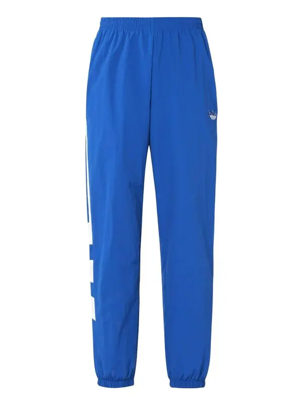 Adidas Balanta Track Pants Splicing Contrasting Colors White Blue Bundle Feet Blue - Whiteblue