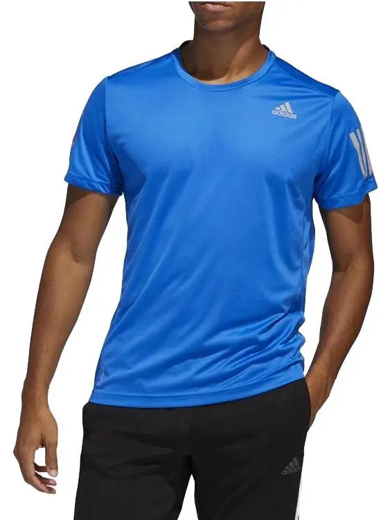 Adidas Own The Run Short Sleeve Performance Tee - Blue