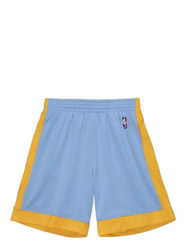 Mitchell & Ness Nba Los Angeles Lakers 2001-02 Swingman Shorts - Light Blue/yellow