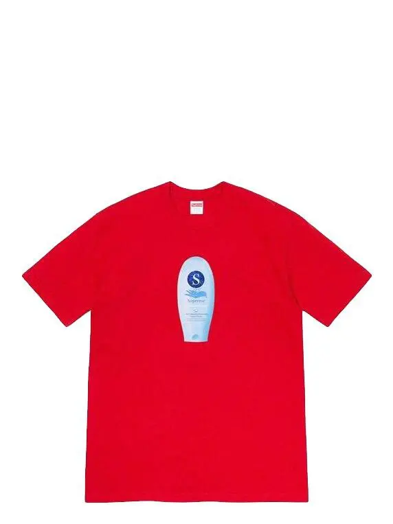 Supreme Fw19 Week 1 Super Cream Tee Short Sleeve - Red