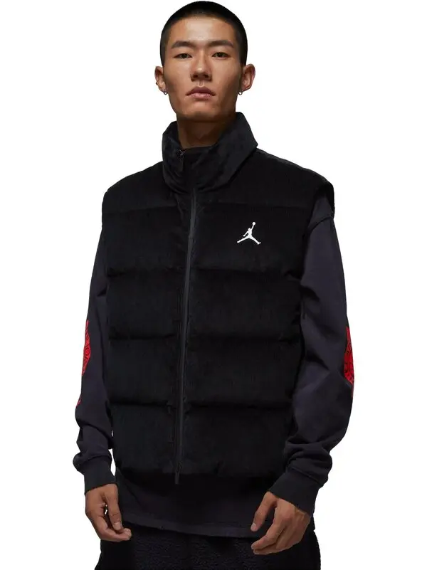 JORDAN Air Flight Down Vest - Black/black