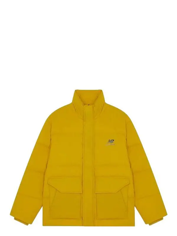 NEW BALANCE Padded Logo Print Jacket - Yellow