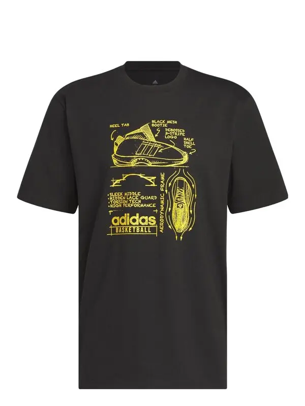 Adidas Ftw Link 3 T-shirt 'black Yellow - Black/yellow