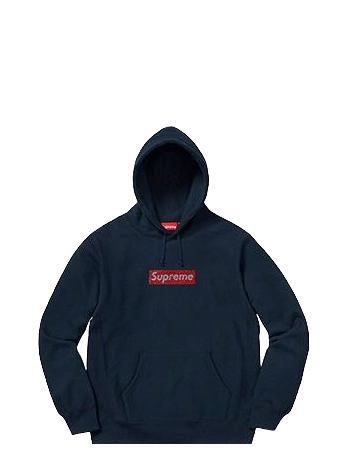 Supreme X Swarovski Box Logo Hooded Sweatshirt - Blue