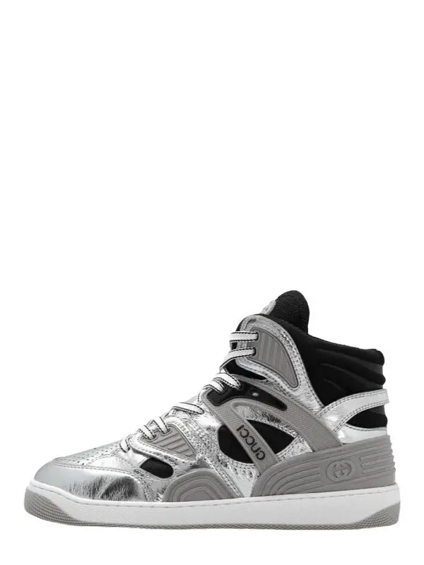 Gucci Basket High-top Sneakers - Silver/black