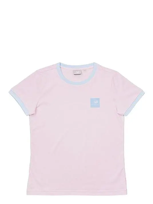 NEW BALANCE Sports Round Neck Short Sleeve T-shirt - Light Pink