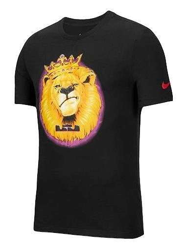 Nike Dri-fit Printing Round Neck Short Sleeve - Black