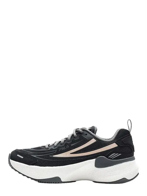 FILA Flow Running Sneakers - Core Black/pink/cloud White