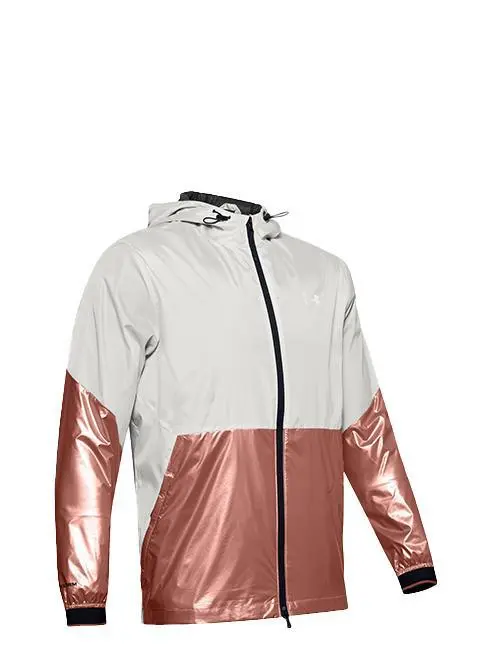 Under Armour Recover Legacy Windbreaker Jacket - White/rose Gold
