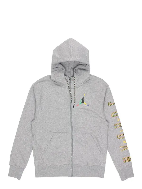 JORDAN Zipper Cardigan Hoodie - Grey