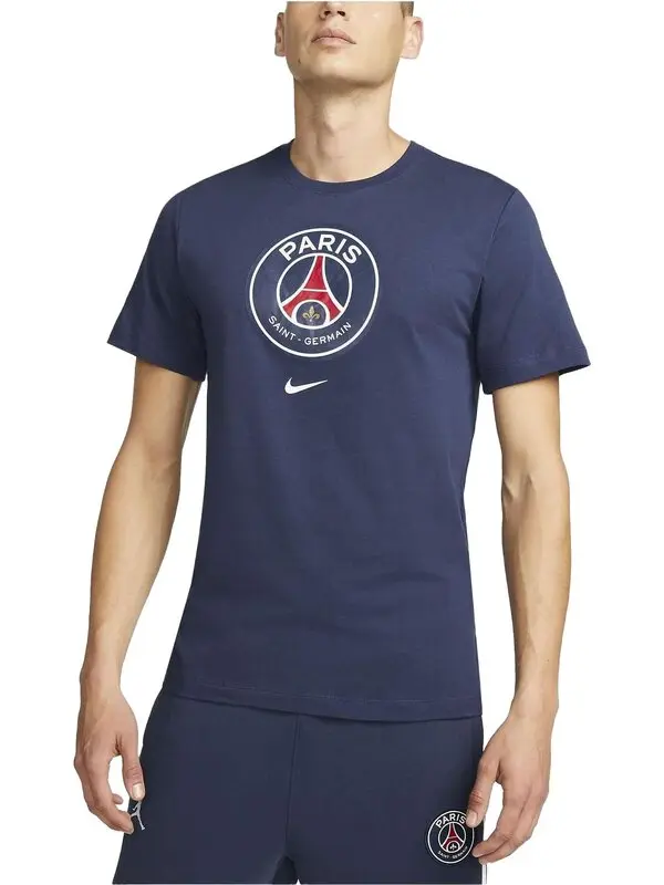 Nike X Paris Saint-germain Crest Soccer T-shirt - Midnight Navy