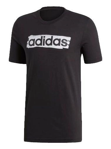 Adidas E Lin Brush T Sports Round Neck Short Sleeve - Black