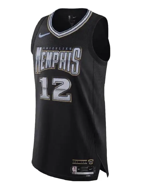Nike X Nba Memphis Grizzlies 'ja Morant 12' 22-23 Jersey - Black/blue/grey