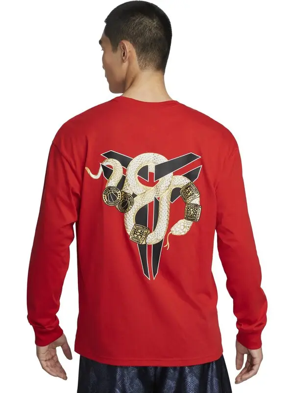 Nike Kobe Long-sleeve T-shirt Asia Sizing 'year Of Mamba - Red