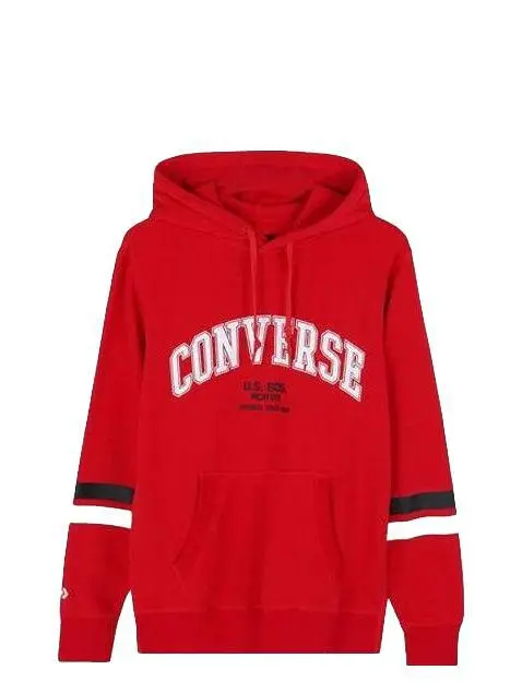 CONVERSE Collegiate Text Pullover Hoodie - Red