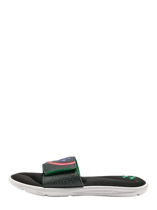 Under Armour Ignite 6 Graphic Strap Slide - Black/green/white