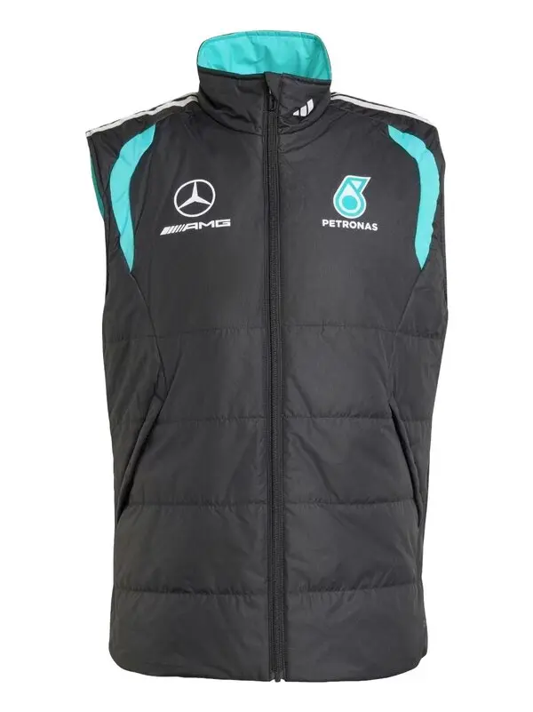 Adidas X Mercedes Amg Petronas Formula 1 Team Mechanics Puffer Vest - Black