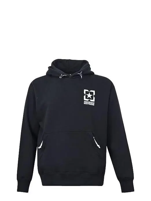 CONVERSE Contrasting Colors Logo Fleece Hoodie - Default Color