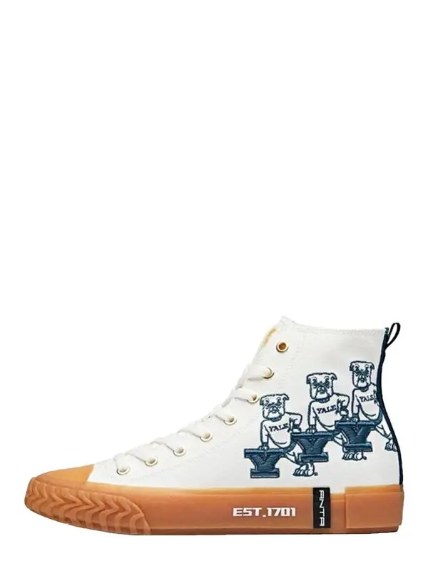 ANTA X Yale Canvas High Top Sneakers - White/blue/gum
