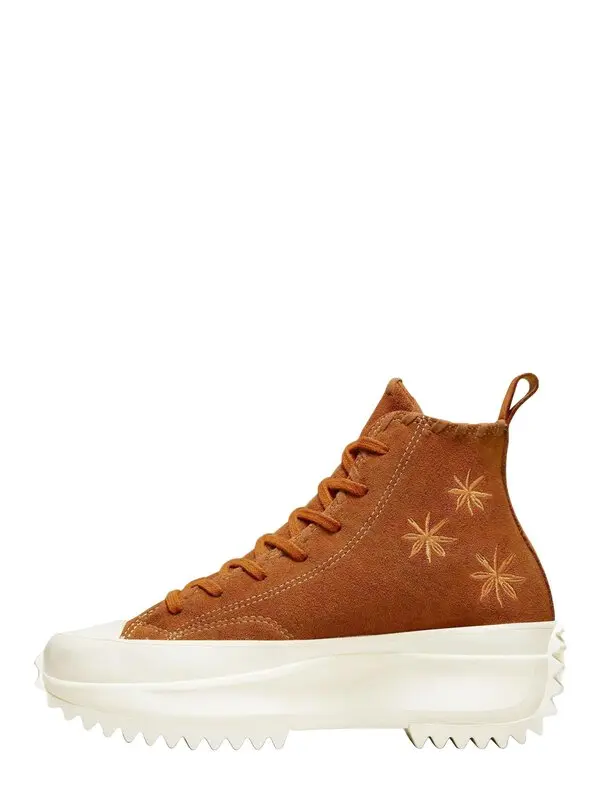 CONVERSE Run Star Hike Platform High Top "embroidered Floral - Brown