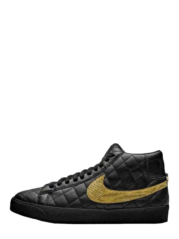 Nike X Supreme Zoom Sb Blazer Mid Qs Snakeskin - Black