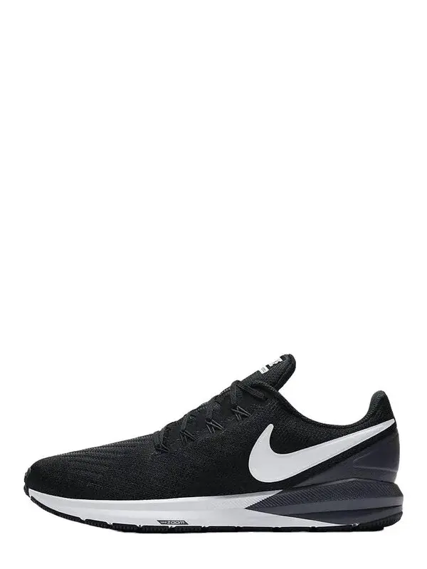 Nike Zoom Structure 22 Athletic Sneakers - Black/white-gridiron