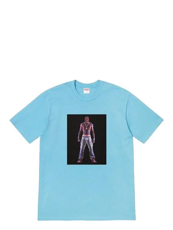 Supreme Ss20 Week 1 Tupac Hologram Tee Virtual Characters Short Sleeve - Blue