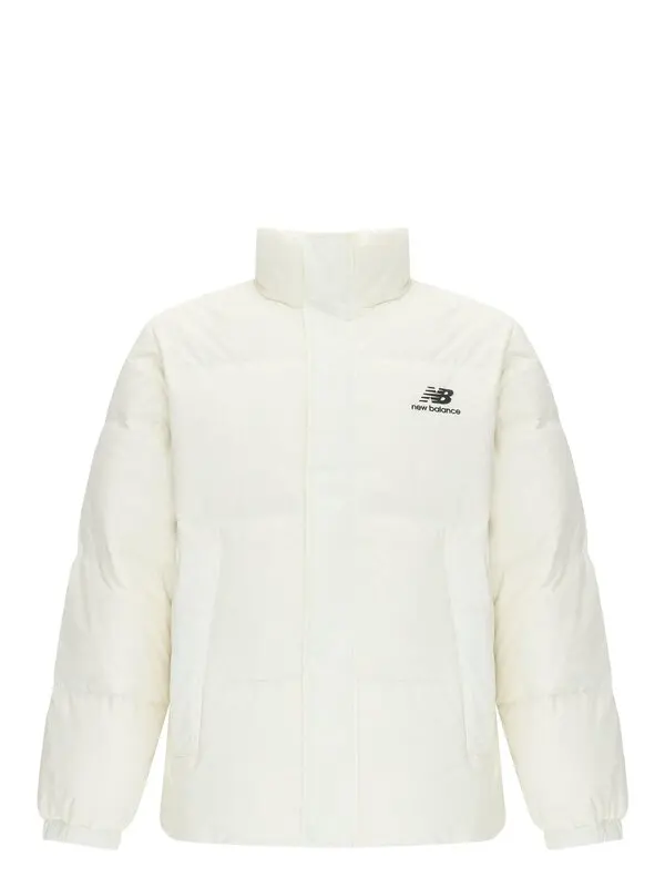 NEW BALANCE Logo Puffer Jacket - White