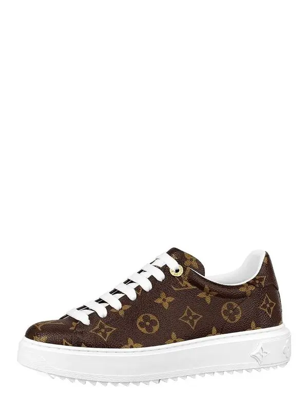 LOUIS VUITTON Time Out Sneakers Brown Monogram - Brown/white