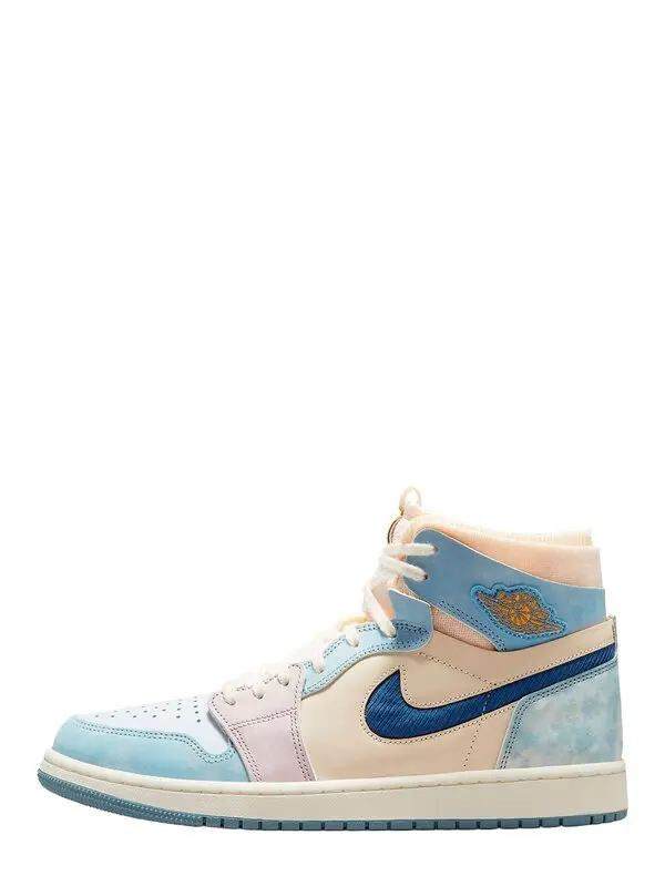 JORDAN 1 Zoom Comfort High Top Sneakers - Celestine Blue-sail-navy