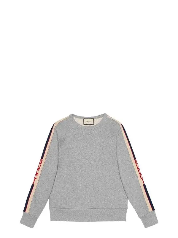 Gucci Side Sleeve Logo Sweatshirt - Grey