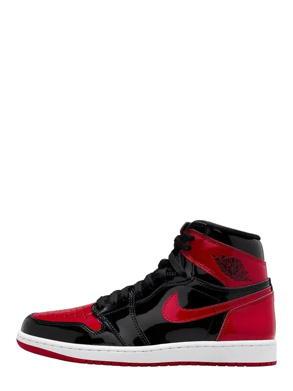JORDAN 1 Retro High Og Patent Bred - Black/white-varsity Red