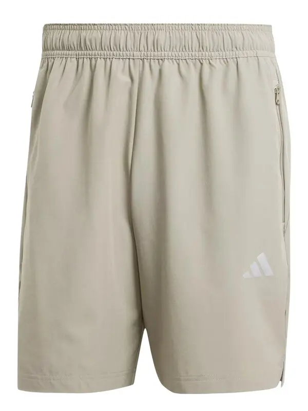 Adidas Gym+ Training 3-stripes Woven Shorts - Silver Pebble