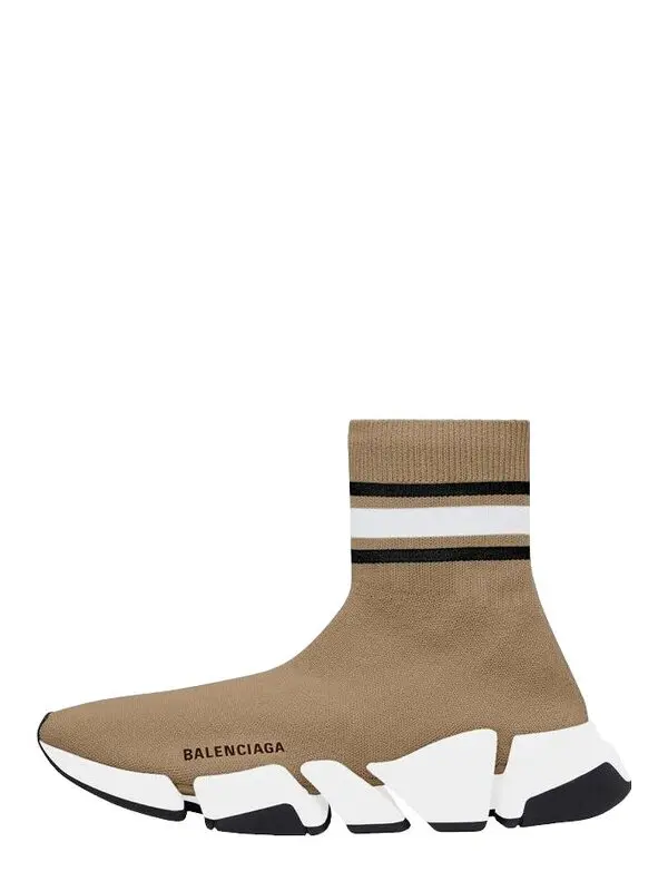 Balenciaga Speed 2.0 Sneakers - Tan/white/black