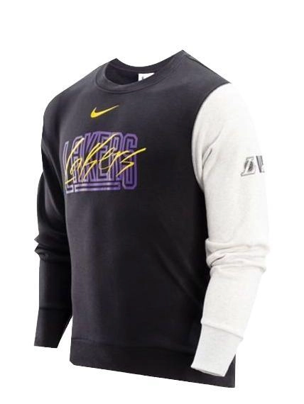 Nike Nba Los Angeles Lakers Long Sleeve Crewneck - Black/multi-color