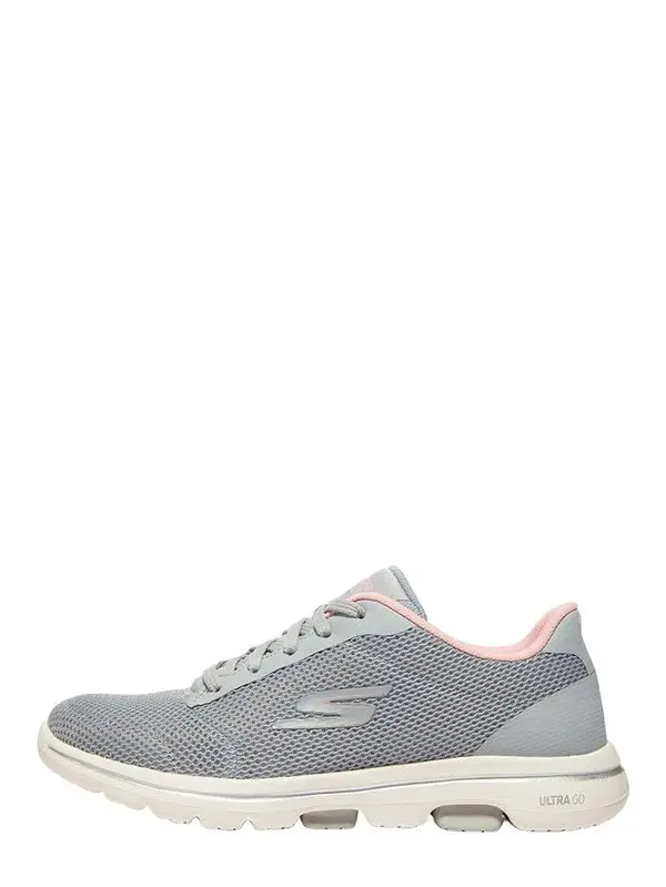 Sketchers Go Walk Sneakers - Gray/pinkred