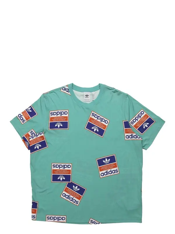 Adidas Originals Printing Round Neck Short Sleeve - Green