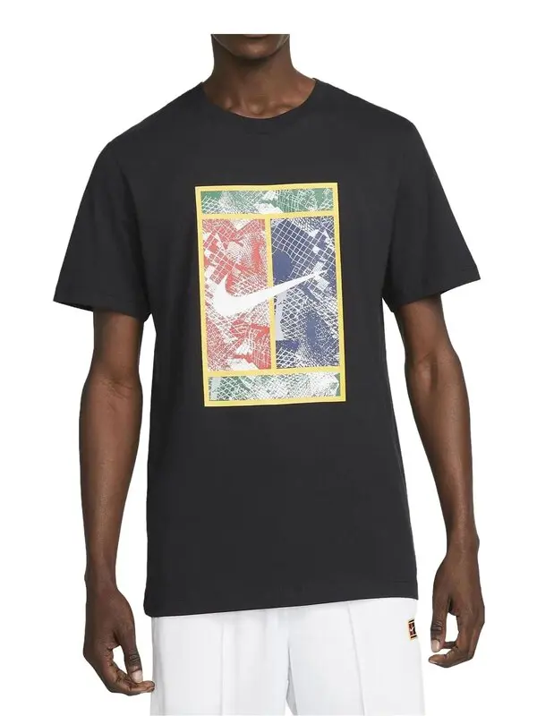 Nike Court Heritage T-shirt 'black - Black/multi-color