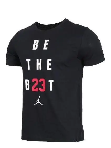 JORDAN Alphabet Printing Casual Short Sleeve - Black