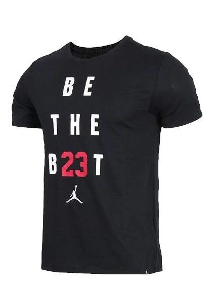JORDAN Alphabet Printing Casual Short Sleeve - Black