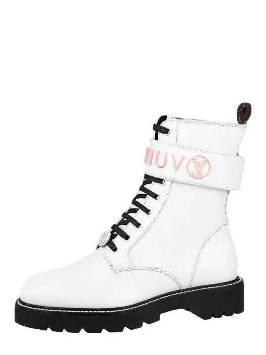 LOUIS VUITTON Territory Boots - White/black/pink