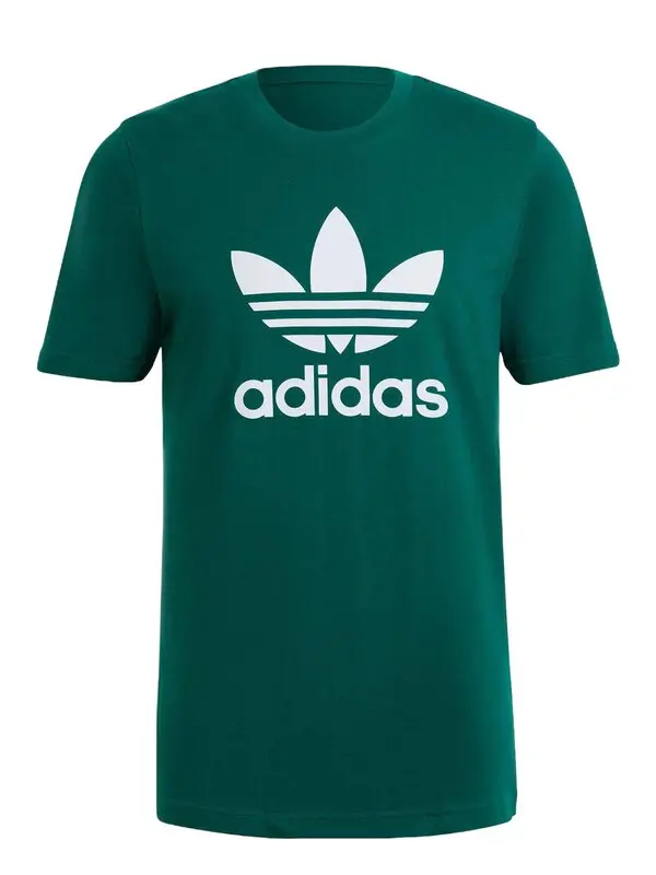 Adidas Originals Solid Color Logo Sports Short Sleeve Green - Multi-color